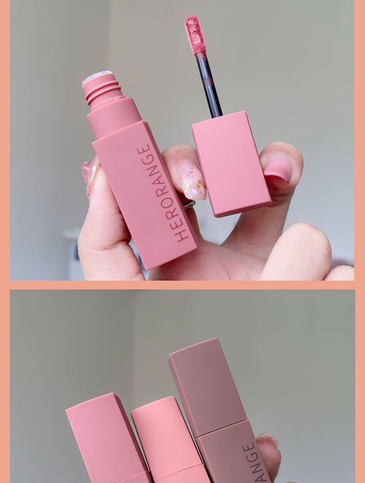 HERORANGE Lip Tint Matte 12 Hours Long Lasting Liquid Lipstick ...
