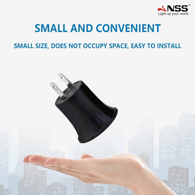 NSS E27 Plug-on Socket E27 Base Screw Socket Lamp Holder Conversion ...
