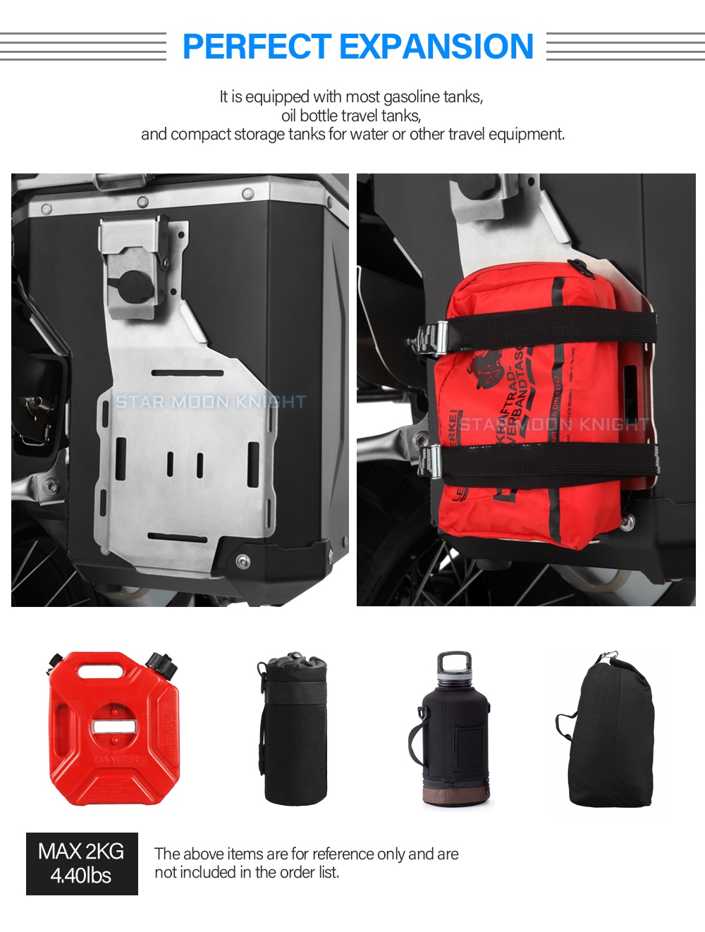 Motorcycles Luggage Side Cases Bracket Suitcase Rack Aluminum box ...