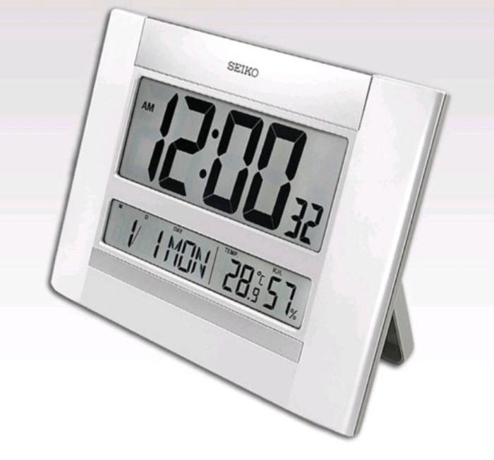SEIKO Digital Desk Tablet Wall Clock QHL088W | Shopee Philippines
