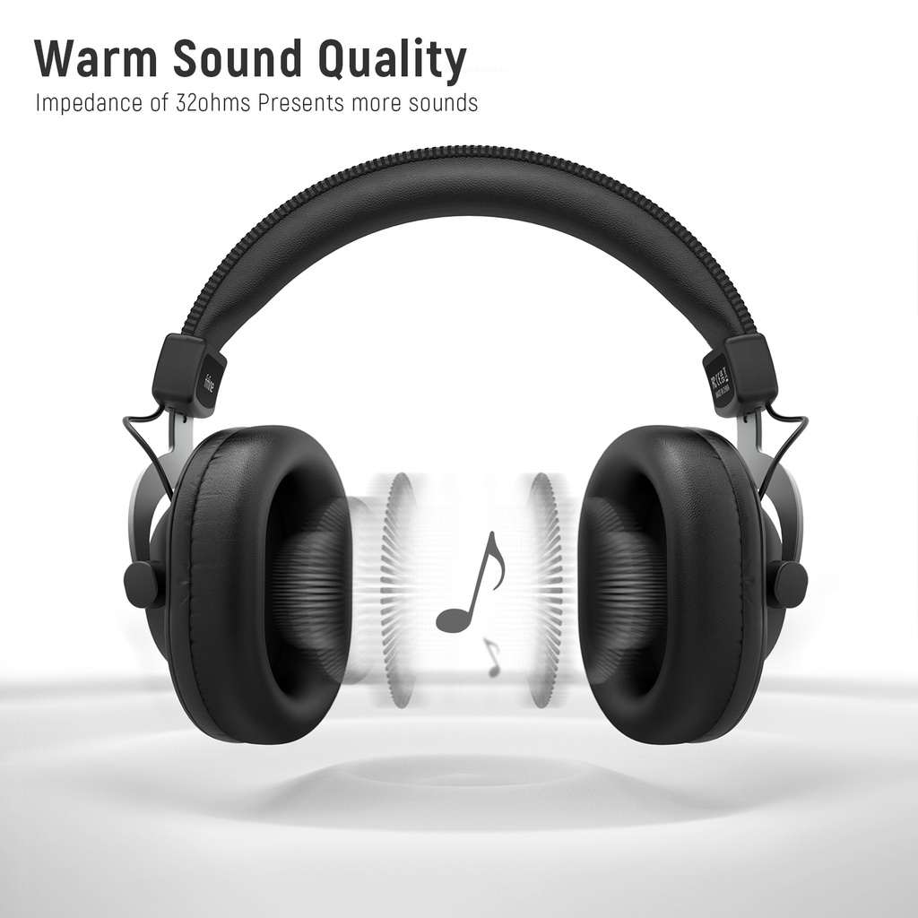 FIFINE H8 Studio Monitor Headphones for Recording-Over Ear Wired ...