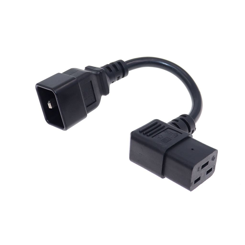 IEC320 C20 to Right Angle C19 Power Cable Cord for Server/PDU 16A Heavy ...