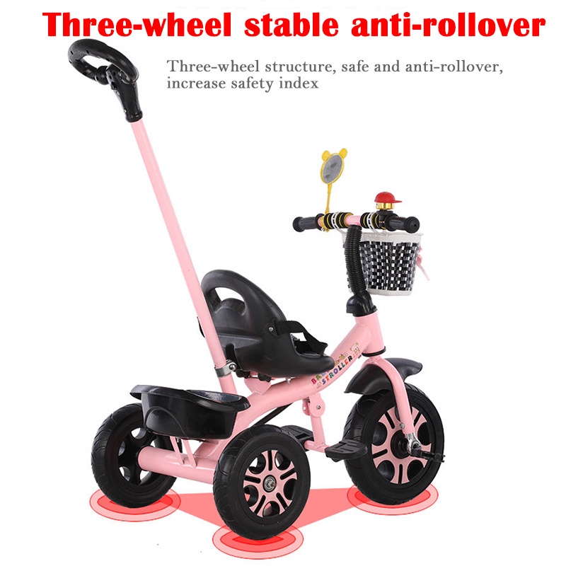 Bike for Kids 2 Modes Bike for baby Trolley Baby 3 Wheels Bike stroller Baby Bike with Push ...