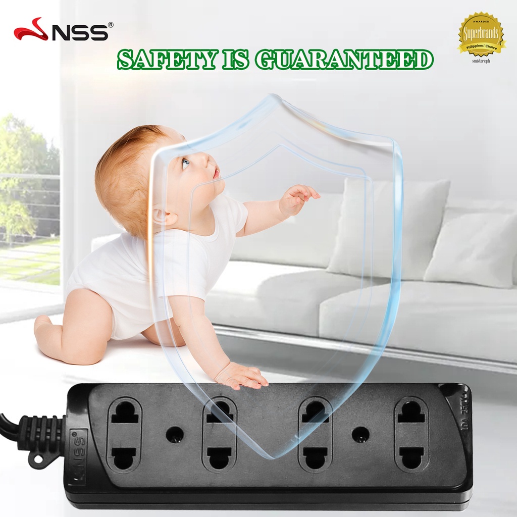 NSS Power Socket 4 Gang Extension Outlet Socket 3M 5M 8M Wire Extension ...