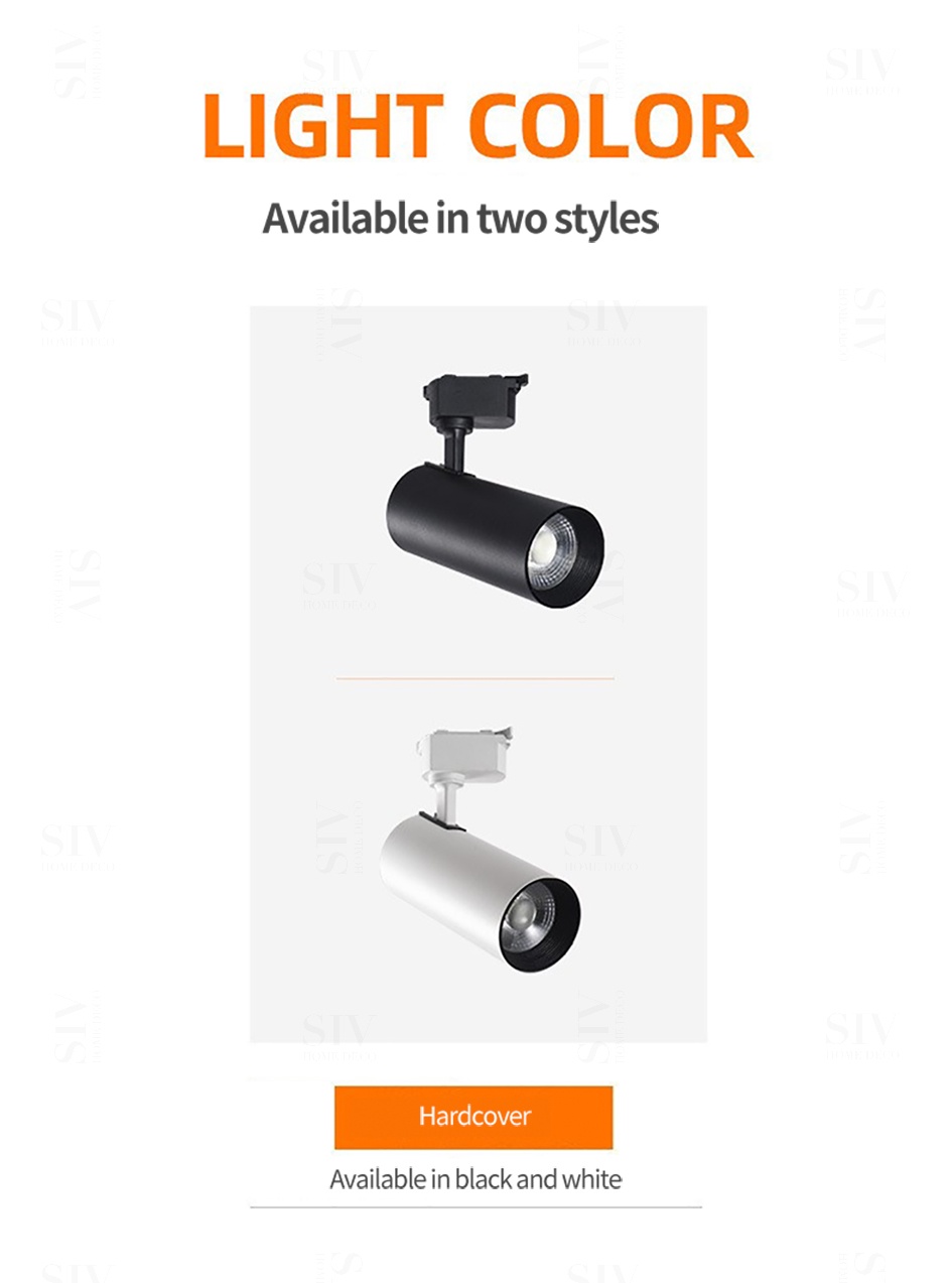 Siv 20W Track Light Set 4 Tracking Lights + 1 Track Spotlight Rail Led ...