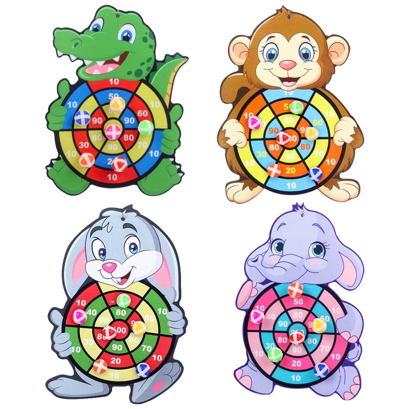 Sticky Ball Dart Board Children Cartoon Animal Dart Board Sticky Ball ...