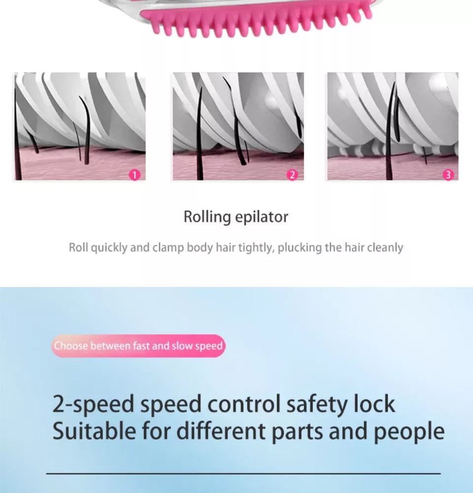 Rechargable Electric Epilator Woman Cordless Hair Removal Depilator ...