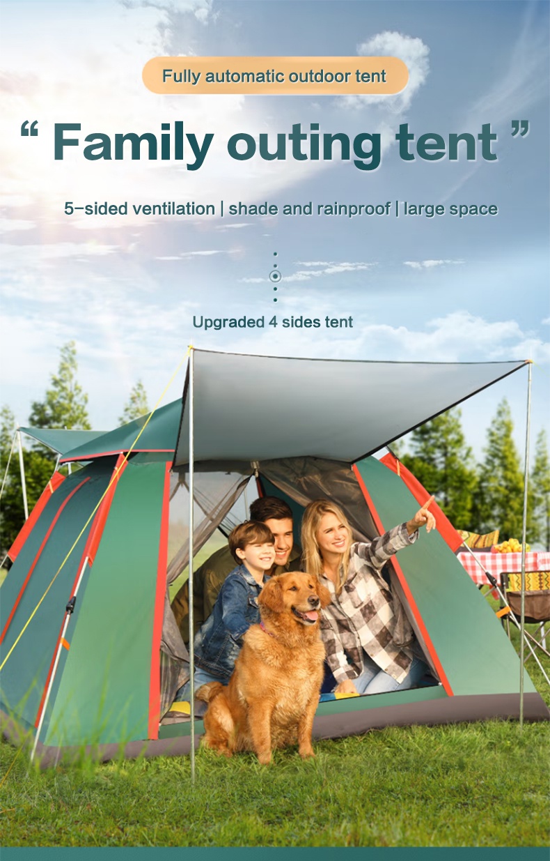 4/6/8Person Camping Tent Waterproof Tent Double Layer Outdoor Foldable ...