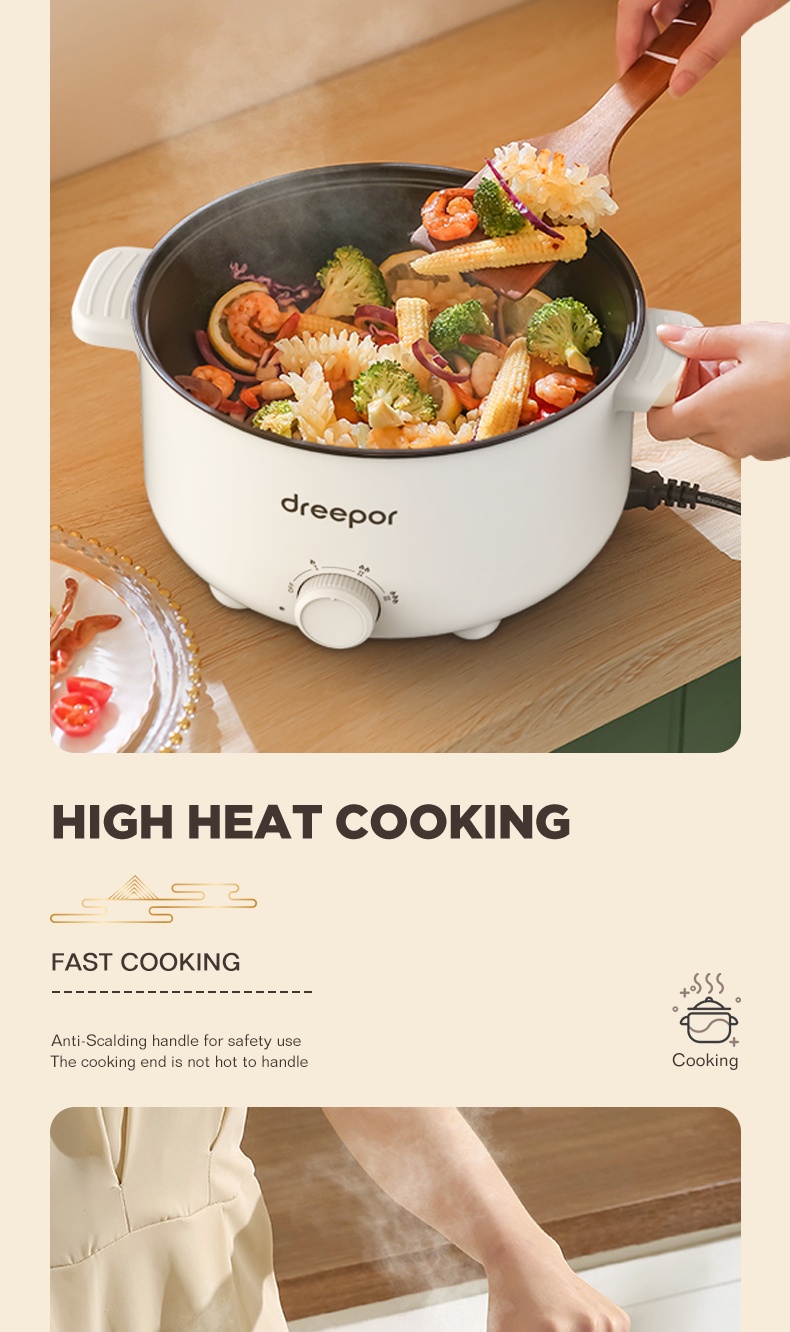 Dreepor Rice Cooker Small Multifunctional Electric Cooker With Steamer ...