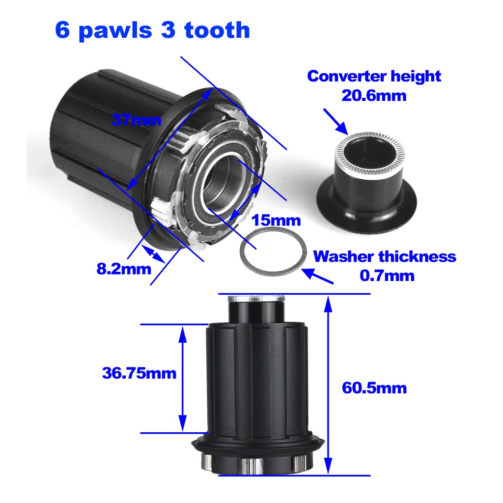 WALGUN freehub HG XD/XDR MS for mtb M1 boost rear bike hub micro spline ...