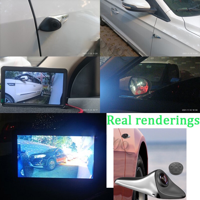 Ekleva 12 Inch Rearview Mirror/ 5 Monitor Car Rear View Camera 1080p ...