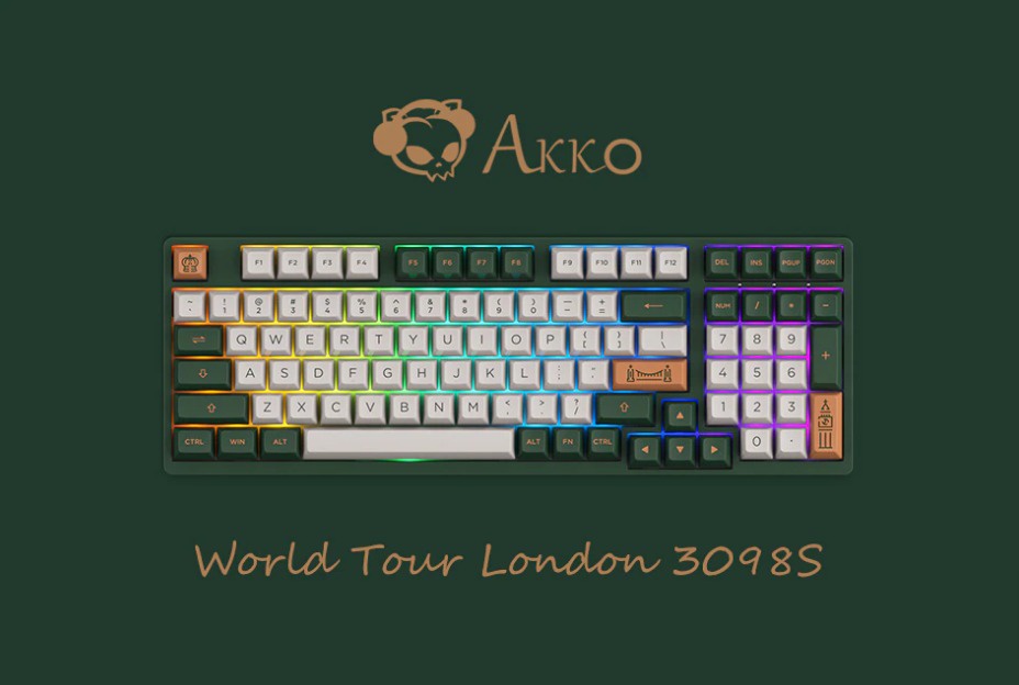 AKKO World Tour London 3098S Hotswappable RGB Mechanical Keyboard (Akko ...