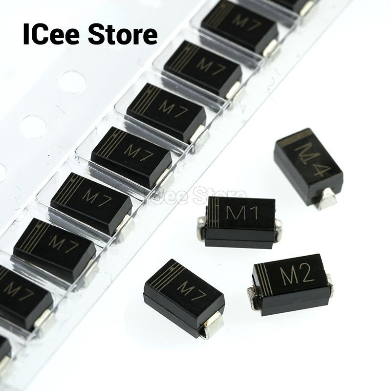 200Pcs/100Pcs Original SMD Diode M1 M2 M4 M7 SMA 1N4001 1N4002 1N4004 1N4007 | Shopee Philippines