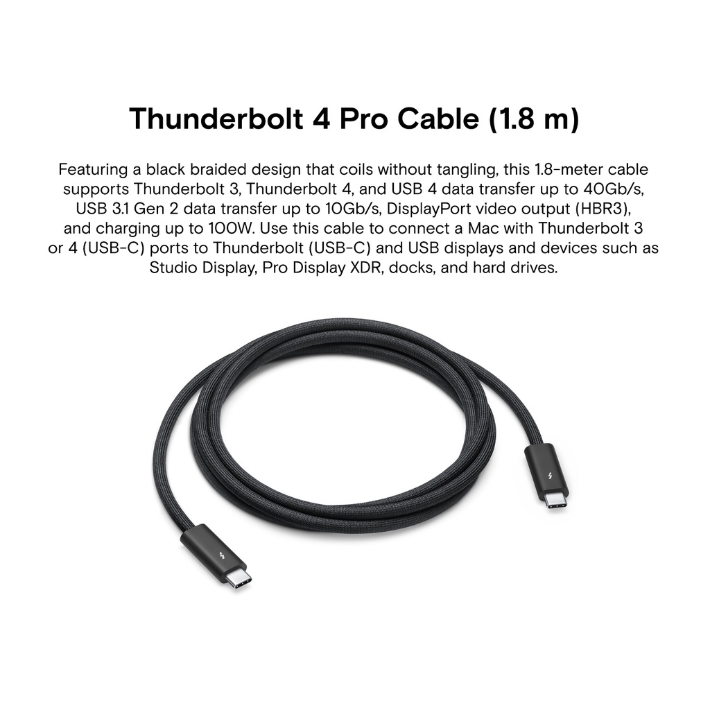 Apple Thunderbolt 4 Pro Cable - Black | Shopee Philippines