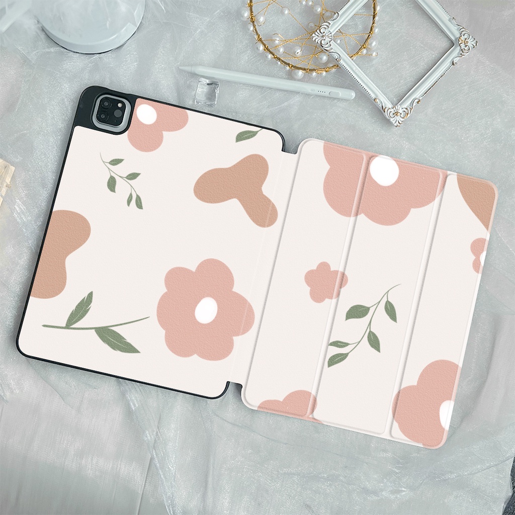 Watercolor Flowers painting iPad case compatible for 2025 M5 M4 iPad ...