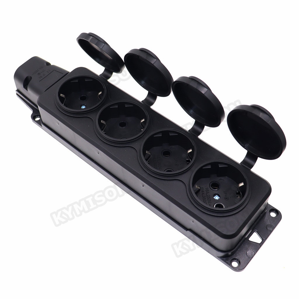 EU German 4 Ways/3 Ways/2 Ways/1 Ways Outdoor Waterproof Outlet Rain ...