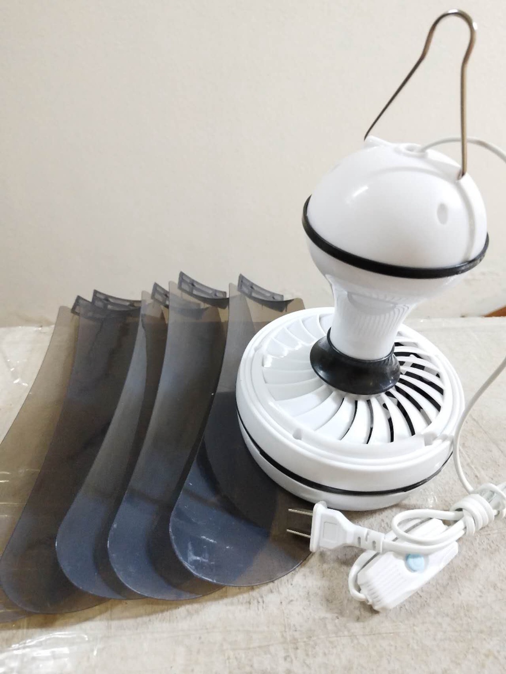 KUKU Portable Hanging Ceiling Fan Energy Saving Fan 5blades Fan F-9005 ...