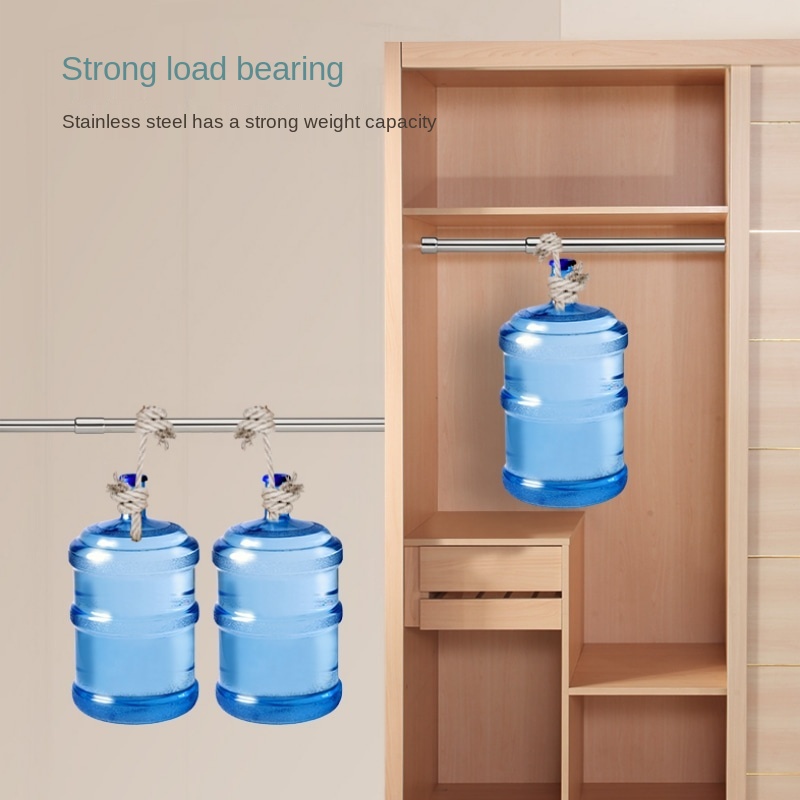 A52 COD【Manila】Stainless Steel Cabinet Rod Adjustable Rod Clothes Rod ...
