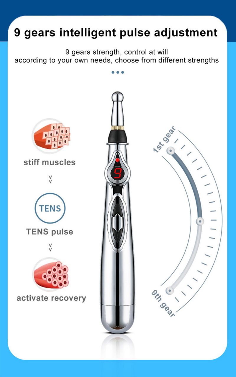 (Local Seller) Electronic Acupuncture Massager Pen Electric Meridians ...