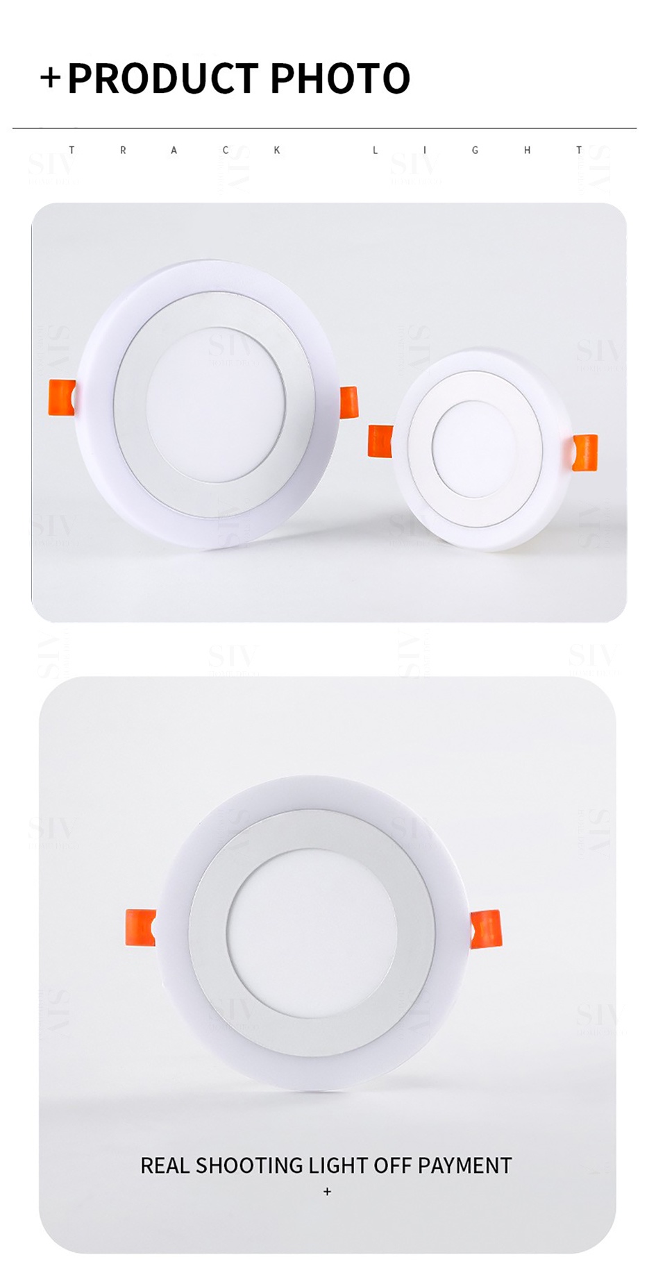 Siv Extra-Thin Tricolor Led Recessed Downlight Pin Light Ceiling Lights ...