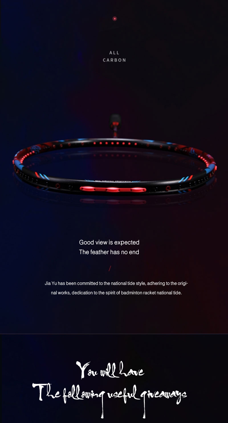 Alpsport Pf-Tfty 10u Max 35 Lbs Badminton Racket With Gift Box 100% ...