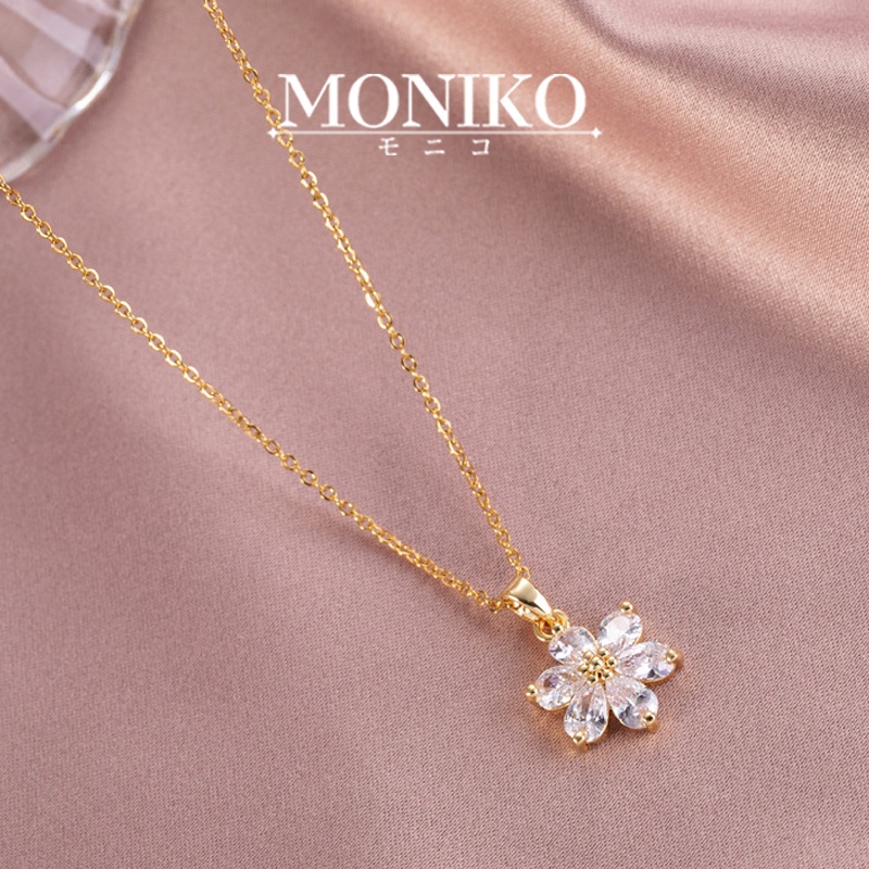 MONIKO Original Design Snowflake Pendant 18k Gold Plated Necklace ...