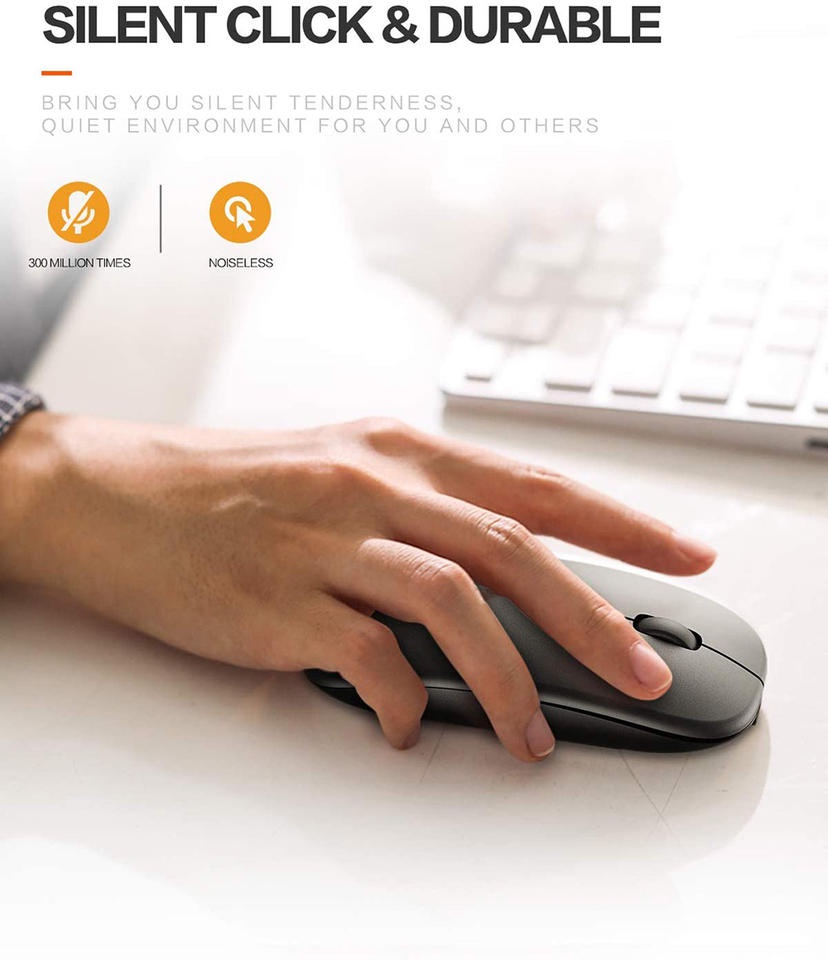 Tamee Wireless Bluetooth Mouse Rechargeable 2.4G Ultra Thin Silent Mice ...