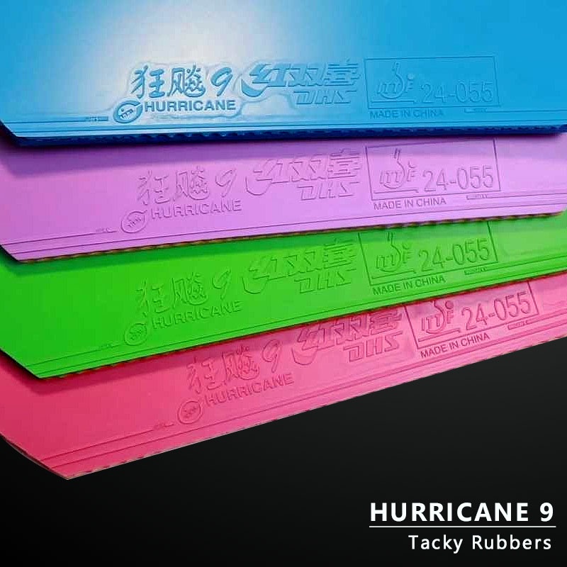 DHS Hurricane 9 Colorful Table Tennis Rubber Original Ping Pong Rubber ...
