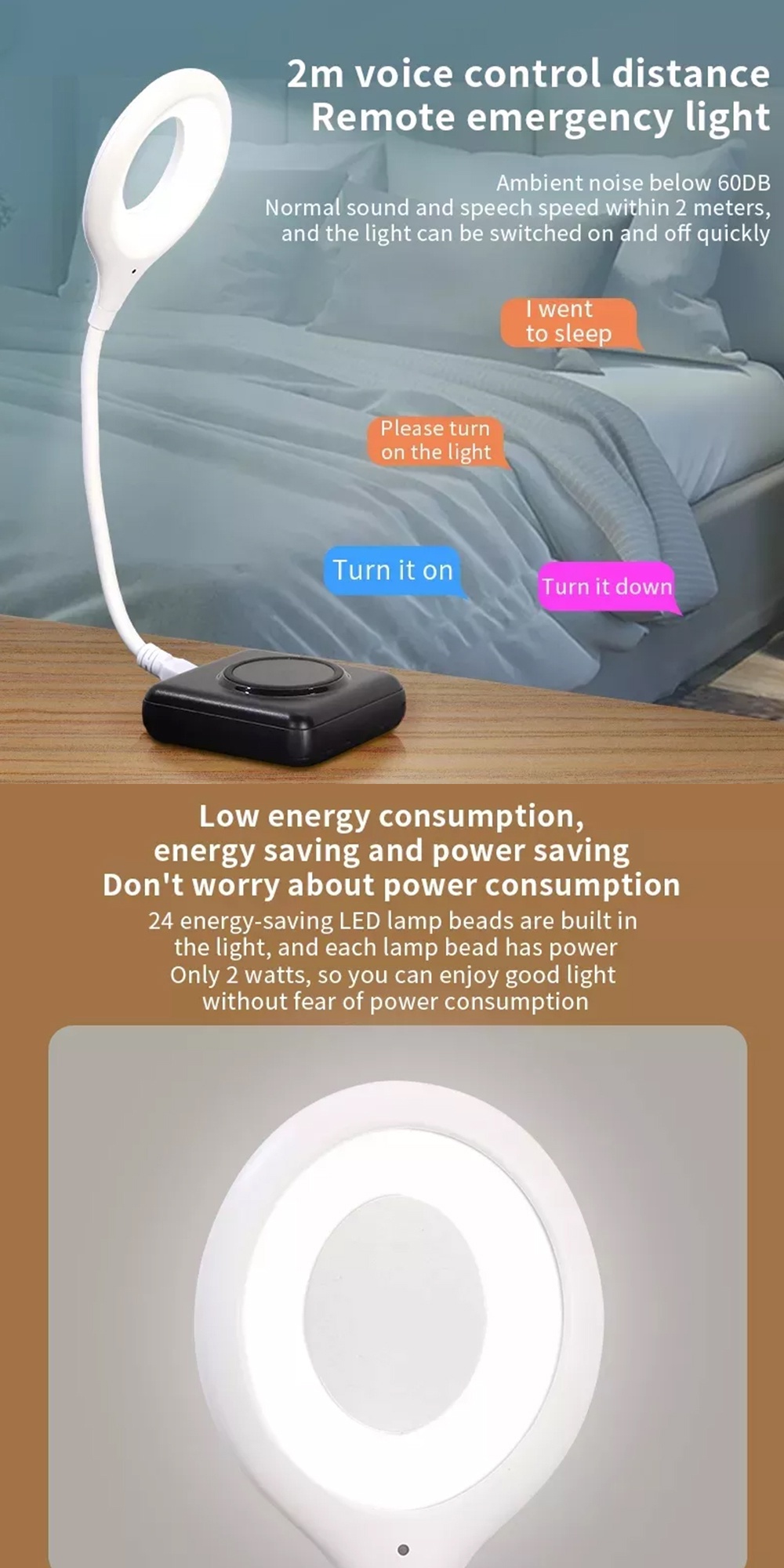 USB Intelligent Voice Light | Three color light | Voice Control | No ...