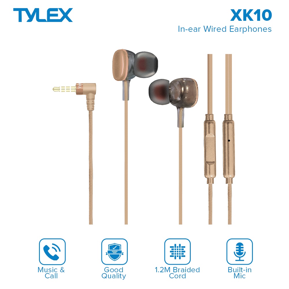 TYLEX XK10 In-Ear Music Stereo Earphones With Built-In HD Microphone 3 ...
