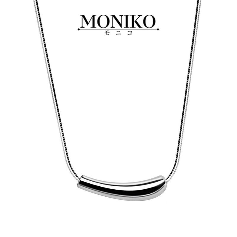MONIKO Original Design Less is More Silver Simple Necklace Couture ...