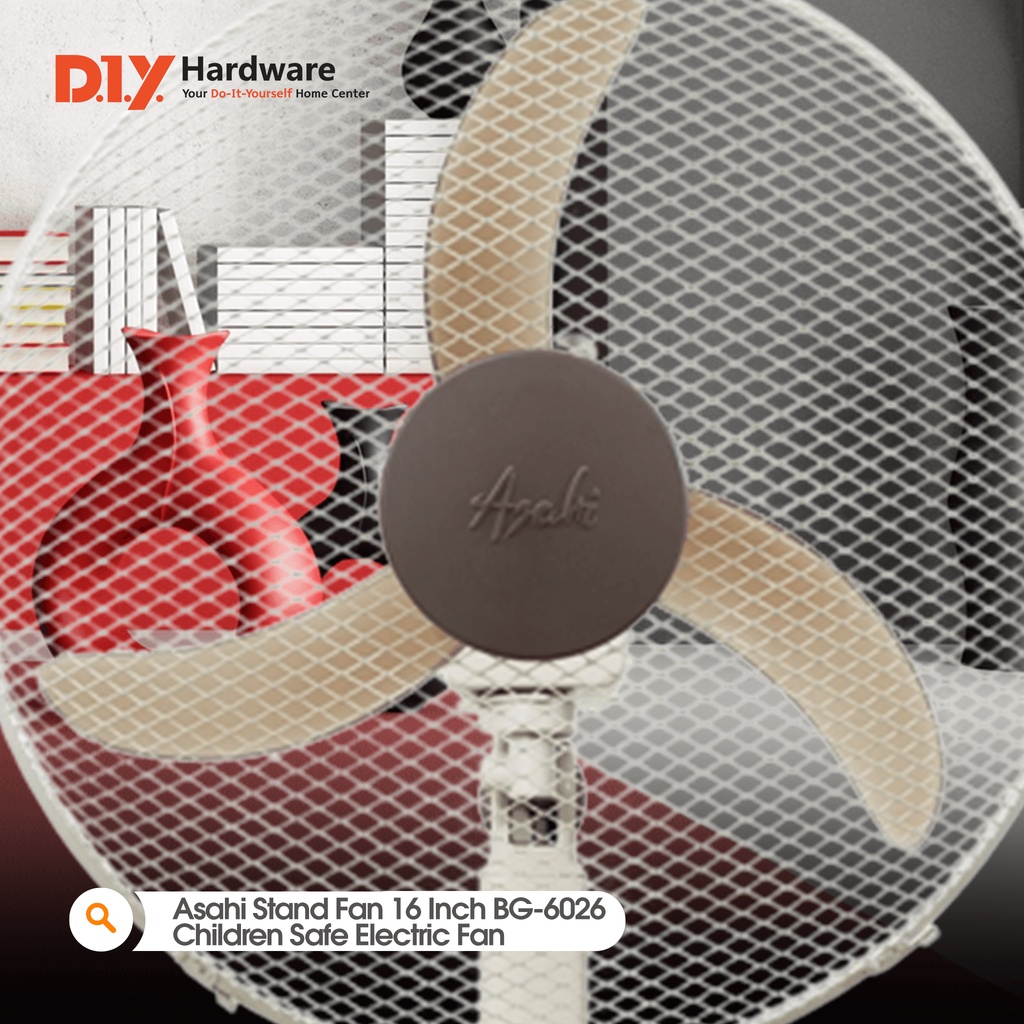 Asahi Stand Fan 16 inch BG-6026 Children Safe Electric Fan | Shopee ...