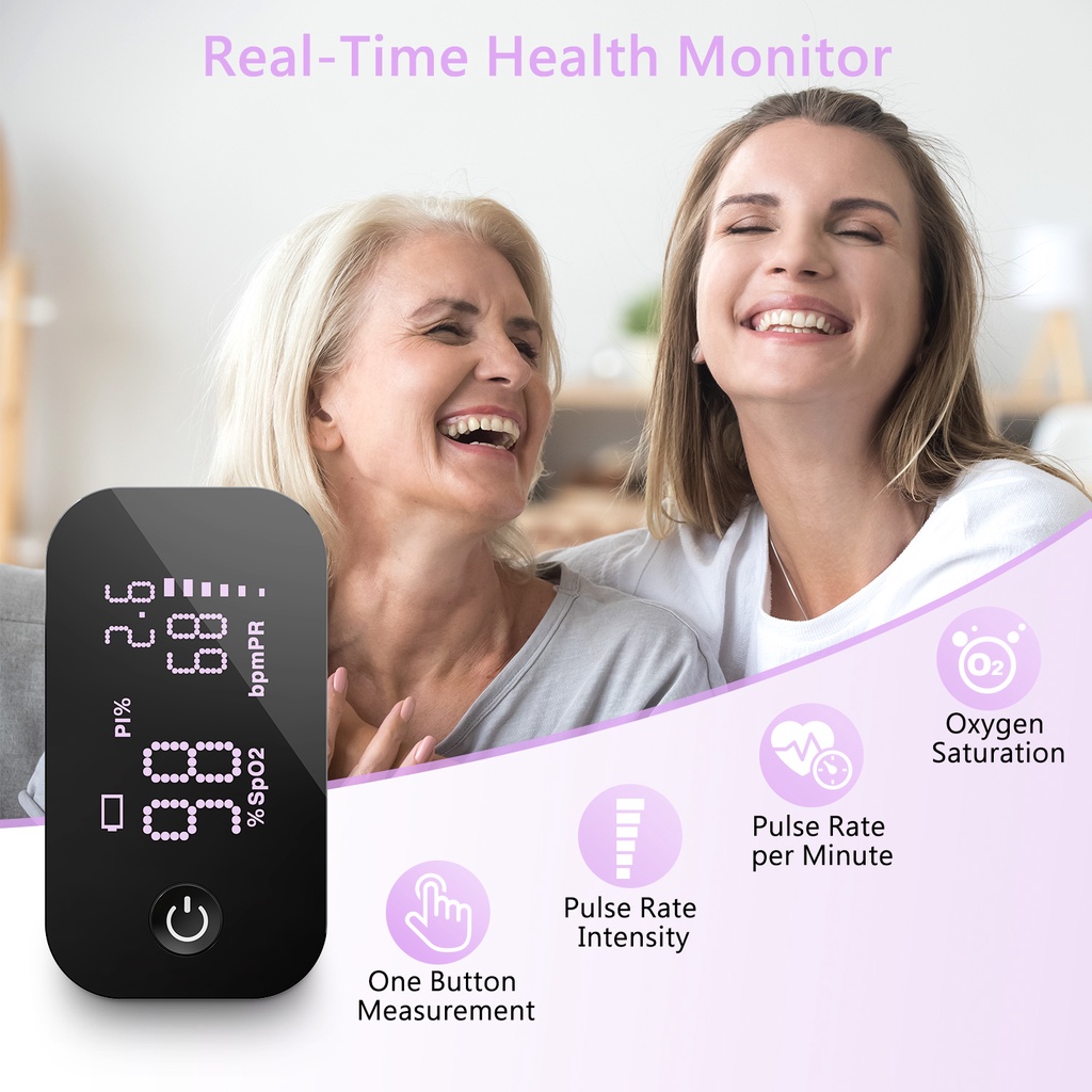 Household Blood Oxygen SpO2 Test Fingertip Pulse Oximeter JPD-500G ...