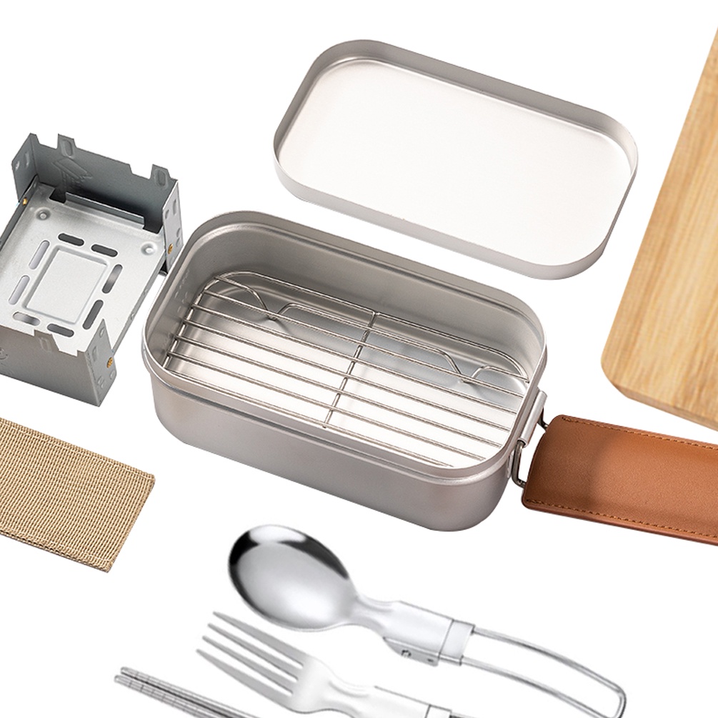 TWTOPSE Camping Aluminium Mess Tin Set Hiking Outdoor Lunch Box Mini ...