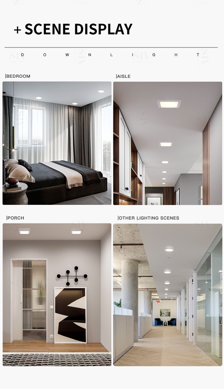 Siv 5W 7W 12W Surface Mounted Led Panel Light Downlight Ceiling Lights ...