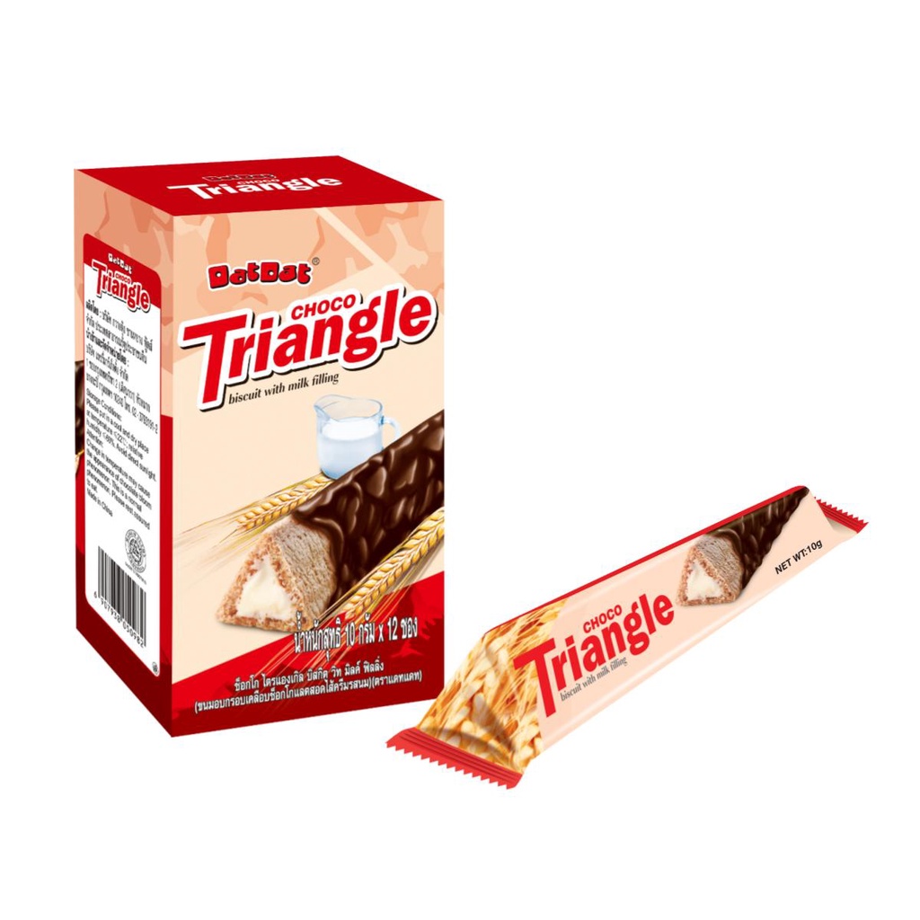 Dat Tri Angle Chocolate Coated Biscuits Filled With milk Cream 10g ...