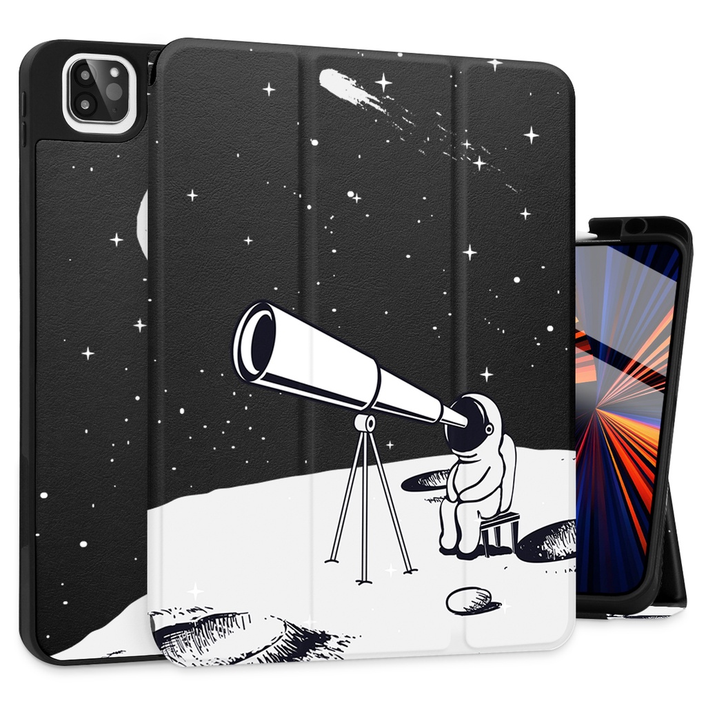 Painting iPad case compatible for 2025 M4 iPad cover Auto Wake/Sleep ...