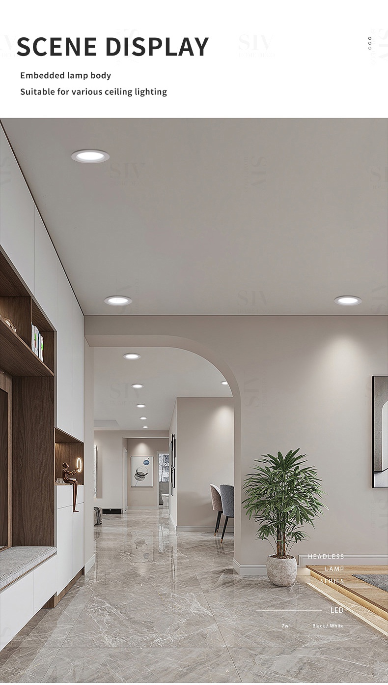 Siv Led Ceiling Panel Light Recessed Downlight Pin Lights, Energy ...