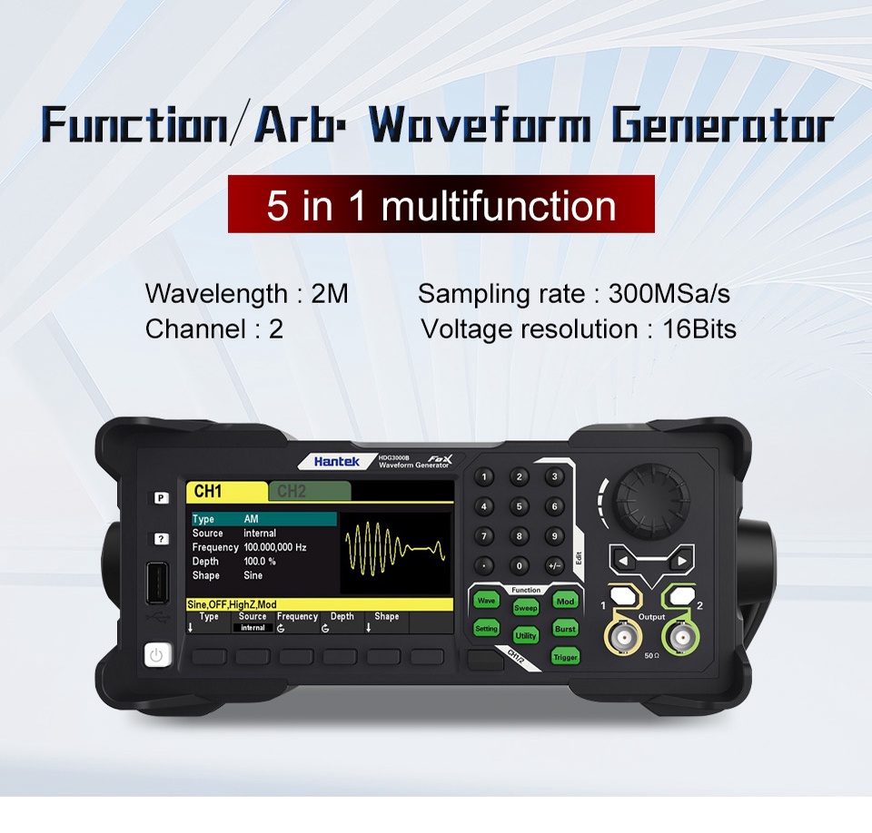 KUAIQU Hantek 5 In 1 Arbitrary Waveform Generator Pulse Function ...