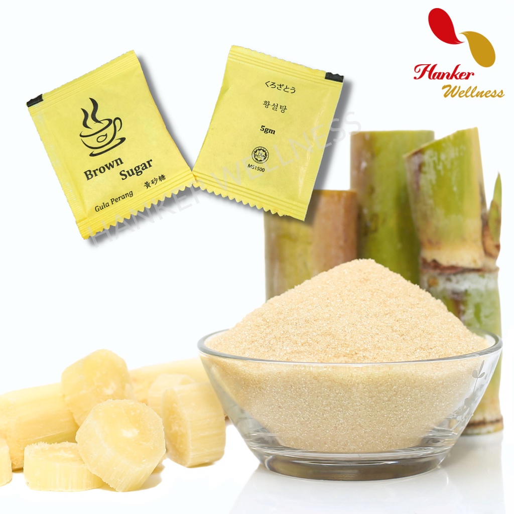 White & Brown Sugar Sachets Gula Putih & Gula Perang 250 Packets ...