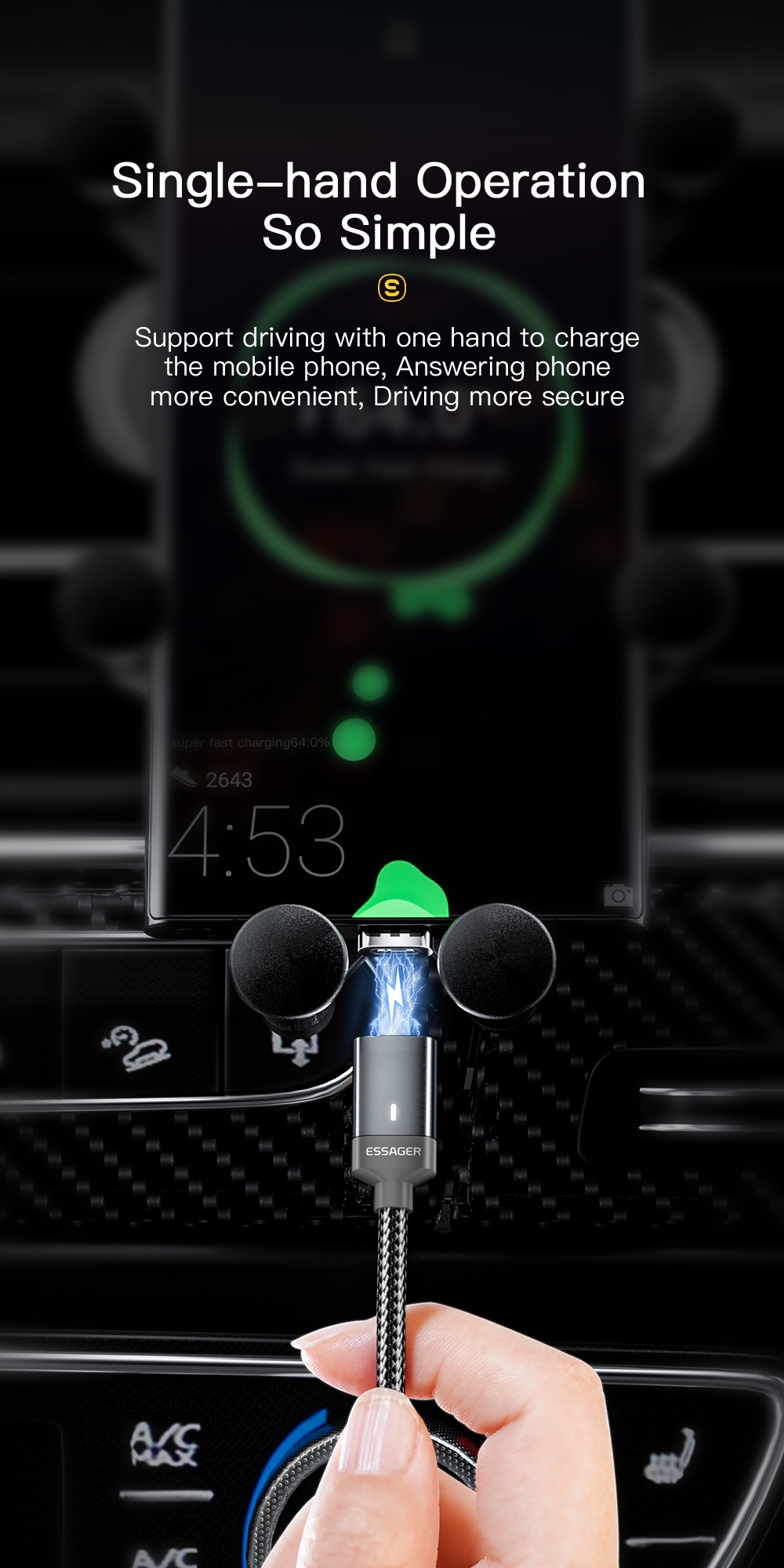 Essager Magnetic 29w ios 60w/100w Type c cable Notebook PD fast ...