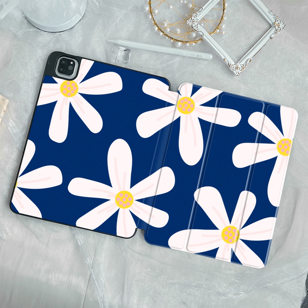 Watercolor Flowers painting iPad case compatible for 2025 M5 M4 iPad ...