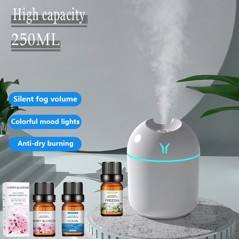 USB 250ML Mini Air Humidifier Portable Essential Oil Sprayer Office ...