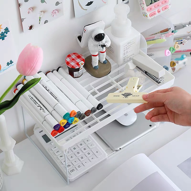 A15 COD【Manila】Foldable Desktop Storage Rack Desk Rack Organizer ...