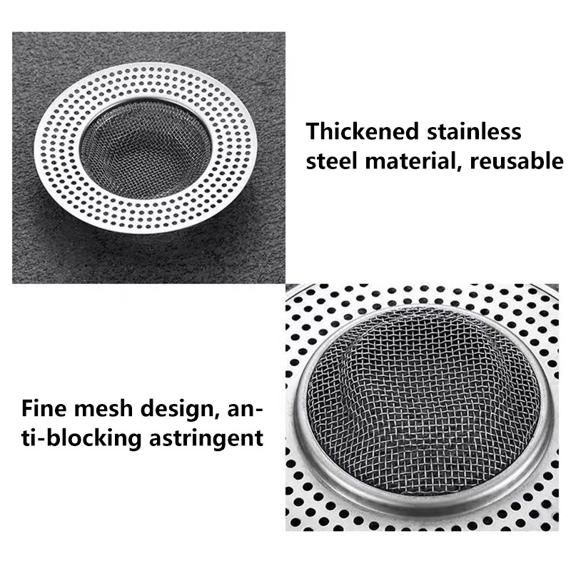 Bathroom stainless steel floor leakage net anti-hair sewer cover pool ...