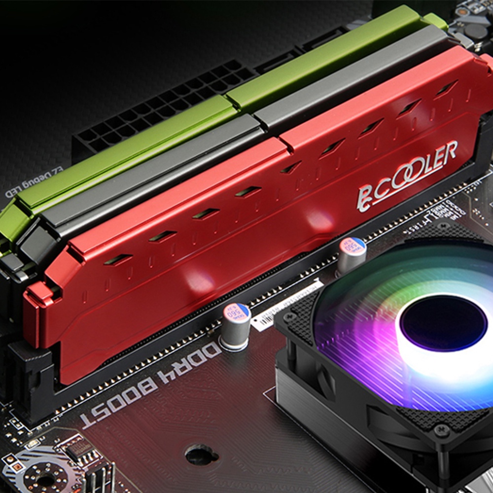 PC Cooler 8gb 1x8 2666Mhz Ddr4 Value Memory Gray/ Red Value High ...