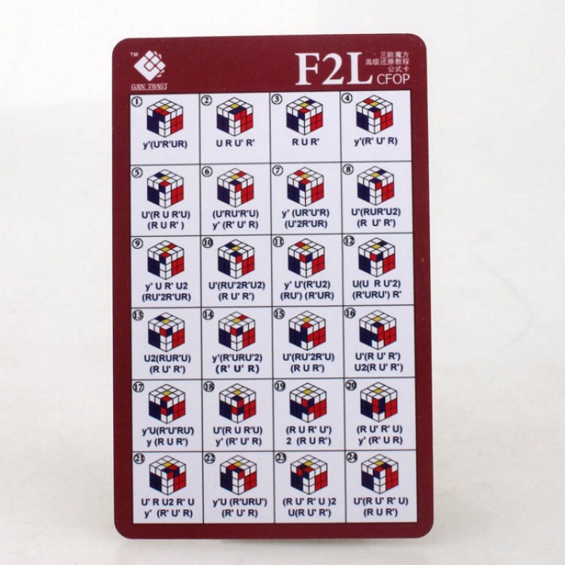 Cubetwist Cfop Algorithms 3x3x3 Set Card Cube Quick Screw Formula Card