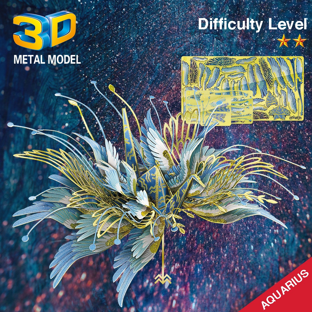 Piececool 3D Metal Model Kit - Aquarius One Thousand Origami Carnes for ...