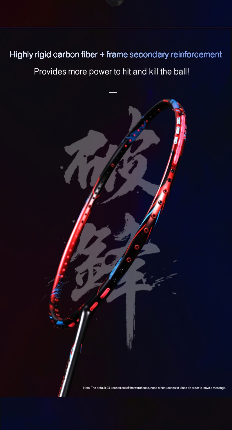 Alpsport Pf-Tfty 10u Max 35 Lbs Badminton Racket With Gift Box 100% ...