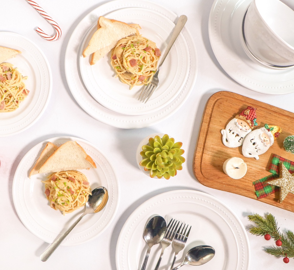 Melawares 6pc Pearl White Dinnerware Set | Shopee Philippines